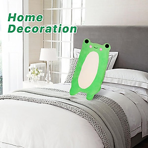 Cute Long Frog Plush Toy, 12Inch Adorable Green Frog Stuffed Animal with Butt, Frog Boby Pillow Kawaii Big Squishy Frog Plushies Hugging Throw Pillow Gift for Kids Girls Boys (Frog)