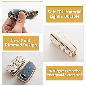 Gematay for Audi Key Fob Cover with Keychain, Key Shell Cover Compatible with Audi A1 A3 Q3 Q7 R8 A6L TT Smart Key Fob, Green