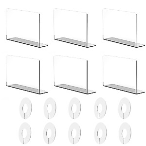 mioule 16Pack Acrylic Shelf Dividers for Closet Organization Shelves，Clear Plastic Dividers Shelf Clothes Separators in Closet for Cabinets Clothes Shelves