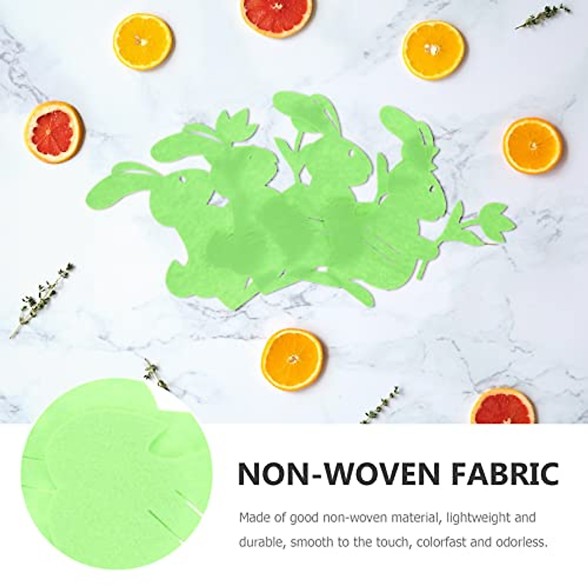 ABOOFAN 8pcs Easter Bunny Utensil Cutlery Holder Pouch Bags Rabbit Silverware Sleeve Fork Spoon Pocket Easter Table Decoration for Holiday Spring Easter Party Light Green