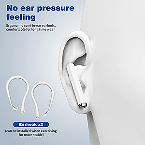 Wireless Earbuds for Samsung S23 Ultra S22 A53, 5.3 Bluetooth Headphones Noise Canceling Ear Bud with Earhooks Touch Control Stereo for iPhone 14 Pro Max 13 12 X Pixel 7 Pro 6 6A OnePlus 11 Android
