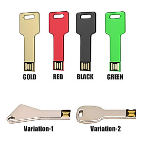 MEINAMI Customized Key Shape USB Flash Drive Thumb Drive Personalized Metal Memory Stick 8GB 25 Pack