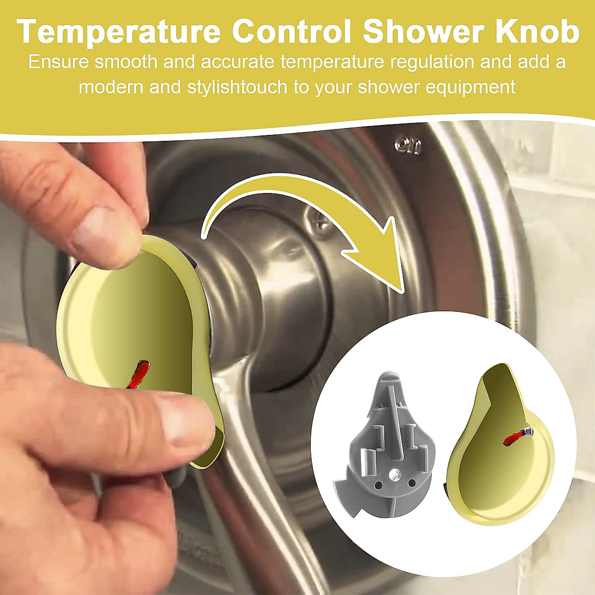 RP28595PB Shower Handle Replacement for Delta Shower Faucet, Shower Parts Replacement Compatible with Delta RP28595 Shower Knob Replacement