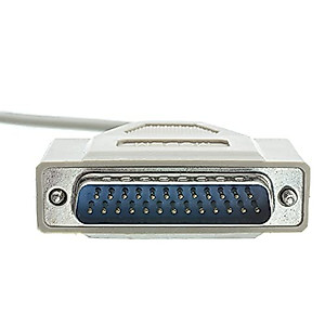 AYA DB9 (9-Pin) Female to DB25 (25-Pin) Male Serial Null Modem Cable (6Ft)
