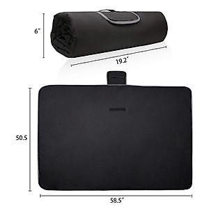 Tirrinia Outdoors Waterproof Throw Blanket, 51”x 59” Sherpa Fleece Stadium Windproof Mat for Boat, Traveling, Camping, Hiking, Football - Machine Washable