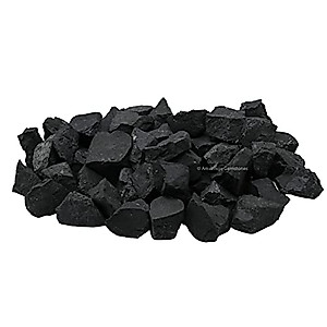 Raw Shungite Stones Crystal Rock, Real Shungite Stones for Water Purification - 30-70mm Piedra Shungite Original (5 Pieces)