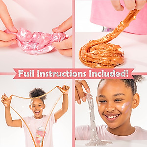 Original Stationery Mini Metallic Shimmer and Shine Slime Kit, Make Metallic Rose Gold Slime & Lots of Shimmery Slime Creations, Great Gift Idea