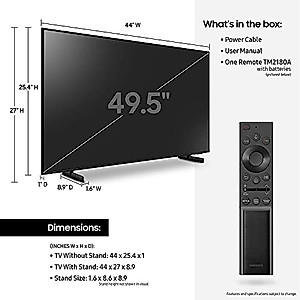 SAMSUNG UN50AU8000FXZA 50 Inch UHD 4K Crystal UHD Smart LED TV (Renewed)