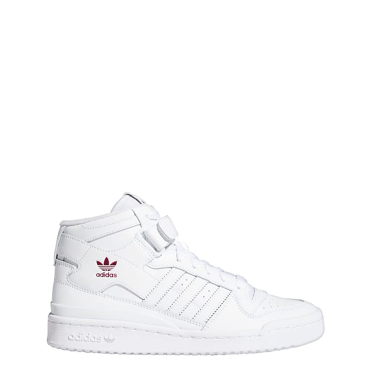 adidas Originals Women's Forum Mid Sneaker, White/White/White, 9