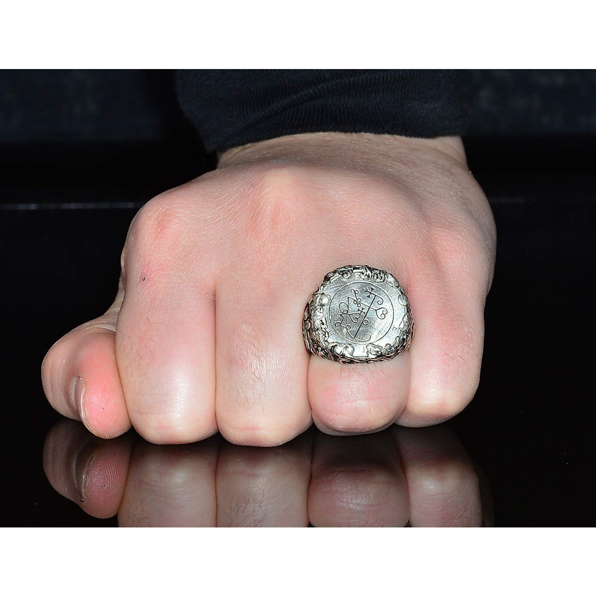 Falcon Jewelry 925 Sterling Silver Ring, Talisman Mason Ring, Jewish Symbol, Natural Organic Design