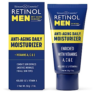 Retinol Men’s Daily Moisturizer – The Original Retinol Moisturizing Cream Made For A Man’s Skin – Anti-Aging Benefits of Exfoliating Vitamin A & Deep Hydration For Healthier, Younger Looking Skin