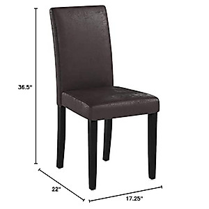 Christopher Knight Home Ryan Dining Chair, Leather, Brown