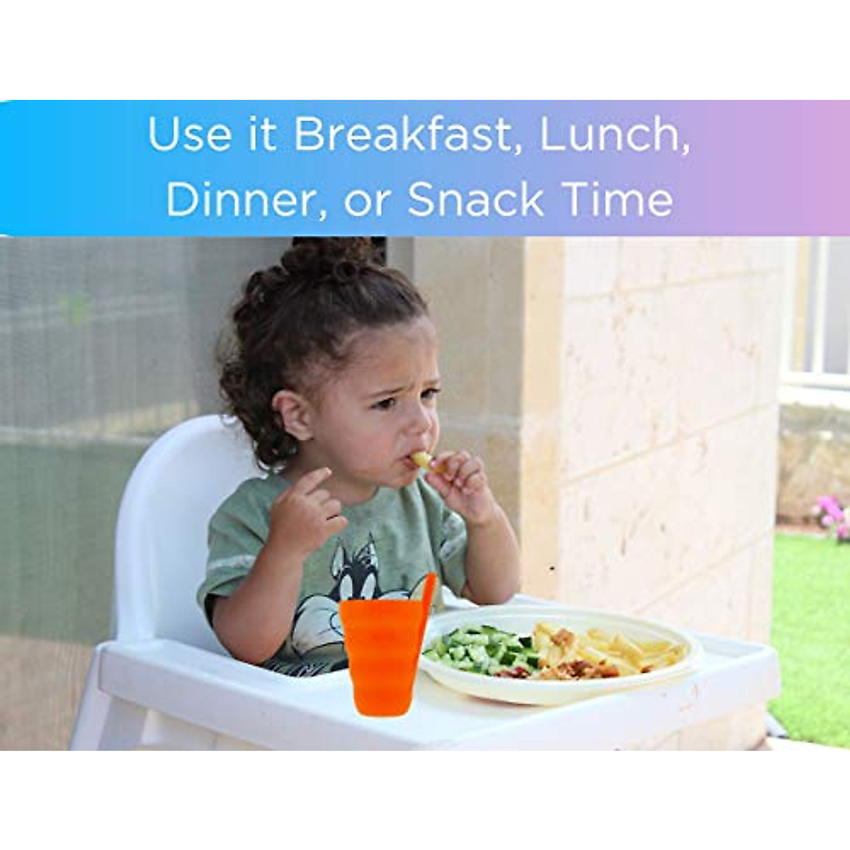 Arrow Sip-A-Cup with Built In Straw For Kids Includes Purple, Blue, Green, Orange (8 Pack)