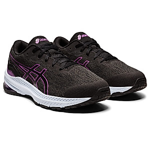 ASICS Kid's GT-1000 11 Grade School Running Shoes, 5.5, GRAPHITE GREY/ORCHID