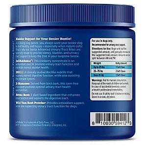 Zesty Paws Senior Cranberry Supplement for Dogs - Bladder Bites for Dogs - Kidney & Urinary Tract for Dogs - Soft Chews with D-Mannose, Vitamin B6 & L-Arginine - Chicken - 90 Count