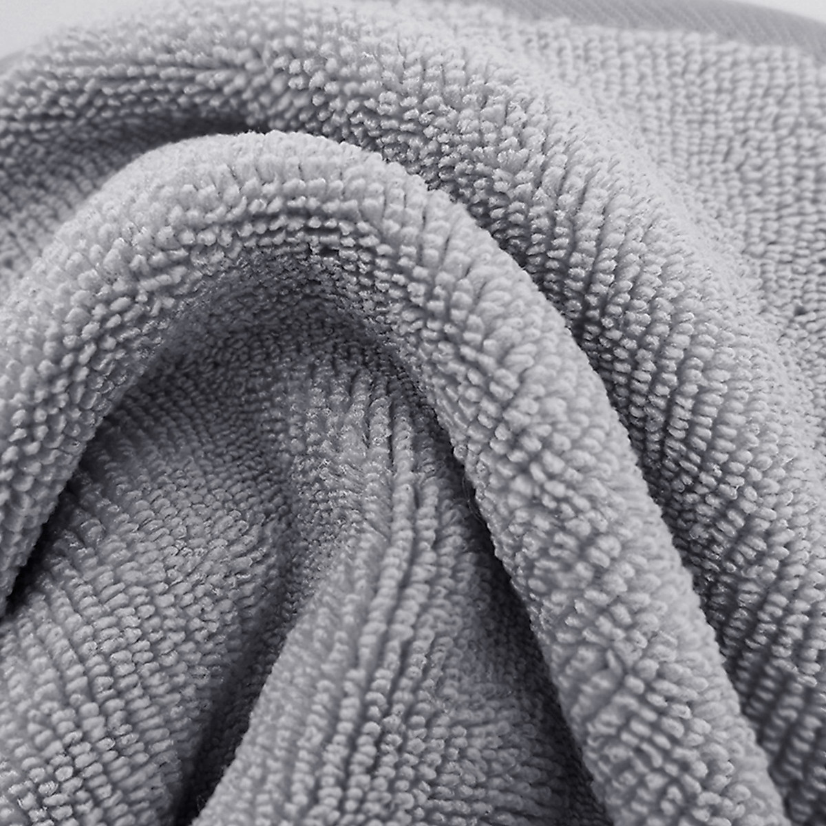 Polyte Premium Hypoallergenic Microfiber Makeup Remover and Facial Cleansing Cloth, 8 x 8 in, 6 Pack (Gray)