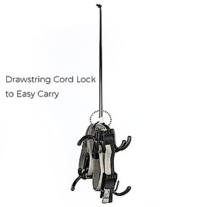 Portable Hanger Drying Rack Gear Hanging 2 Pieces,Sports Drying Rack Equipment to Dry Hockey Gear, Hanging Dry Organizer with Hooks for Home and Outdoor Camping Dry Wet Clothes,Gear Bags