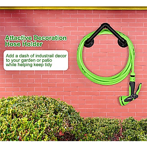 Wrought Iron Heavy-Duty Water Pipe Rack Wall-Mounted Cable Organizer Storage Shed Hose Reel Rack Easy to Use Easy to Install Hose Bracket