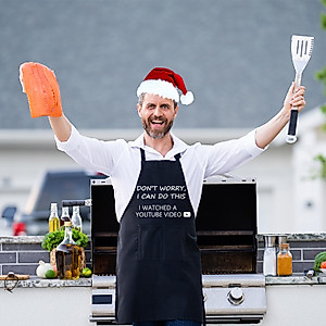 HKOMERE Christmas Gifts for Men and Women, Gifts for Mom, Gifts for Dad, Husband, Boyfriend, Brother, Wife, Girlfriend, Unique Birthday Gifts, Humor Apron for Friends Kitchen Chef Aprons Baking Gifts