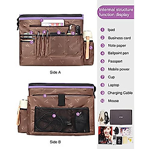 Laptop Tote Bag, Large Women Work Bag Purse USB Teacher Bag Fits 15.6 Inch Laptop (15.6 Inch, Purple)