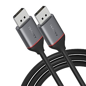 IVANKY DisplayPort Cable 10ft, DP Cable 1.2, [Updated New Model] Display Port Cable 144z, 4K@60Hz, 2K@165Hz, 2K@144Hz, 3D, DisplayPort to DisplayPort Cable, Compatible Laptop, PC, Gaming Monitor, TV