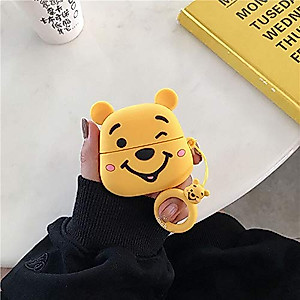 Cocomii 3D AirPods Pro Case - 3D Cartoon - Slim - Lightweight - Matte - Keychain Ring 3D Cartoon Characters Cartoon - Luxury Headphone Case Cover Compatible with Apple AirPods Pro (Winnie The Pooh)