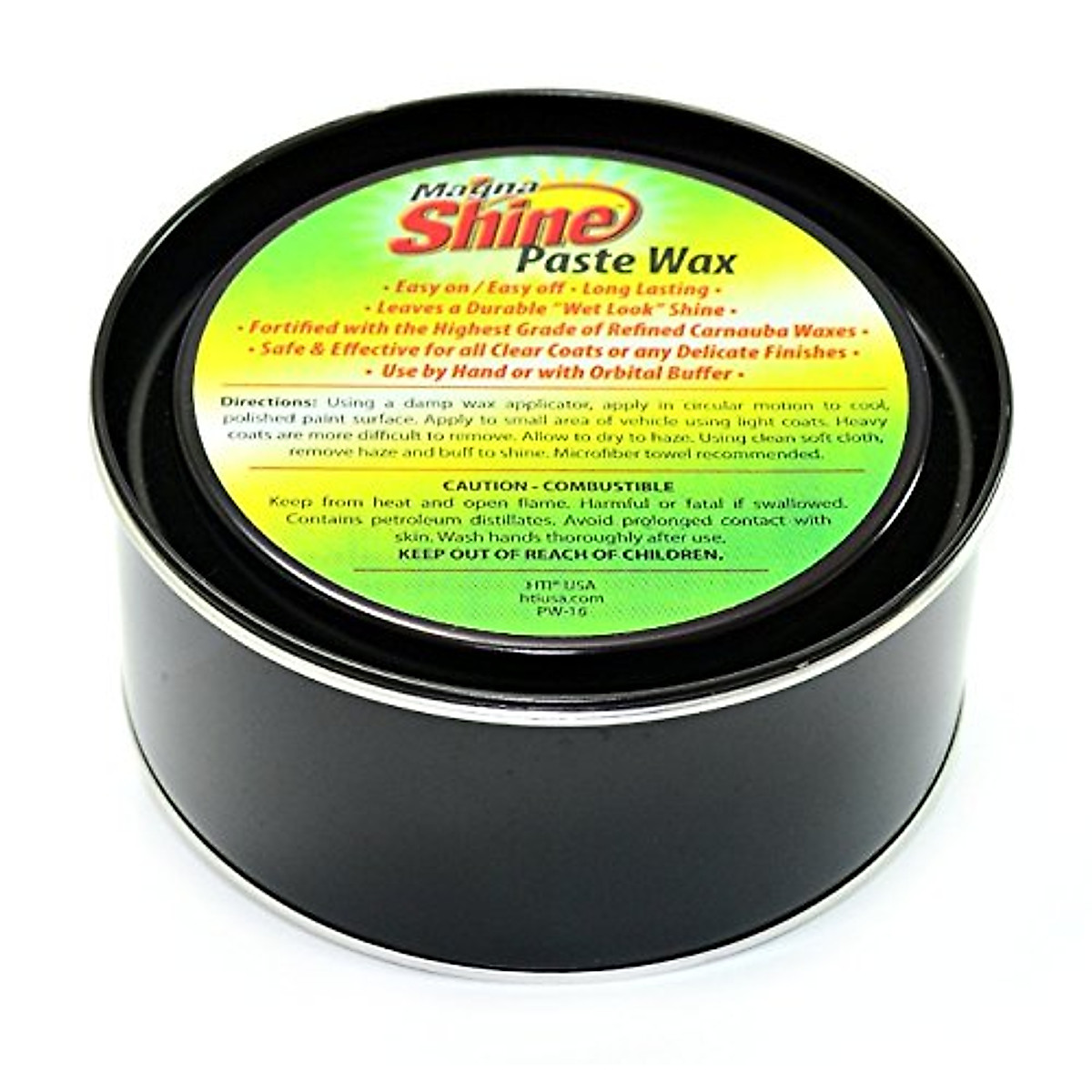 HI-TECH Magna Shine Paste Wax: The Ultimate Deep Wet-Look Shine Without Hard Work - Easy On, Easy Off, Long- Lasting - 16oz Can
