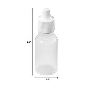 LASSUM 10PCS 15ml Empty Plastic Dropper Bottle Squeezable Eye Liquid Dropper Bottles Small Dropper