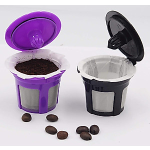 Disposable Coffee Filters, 100 Counts Coffee Filter Paper for Keurig Brewers Single Serve 1.0 and 2.0, Compatible with Reusable K Cup Filter, White