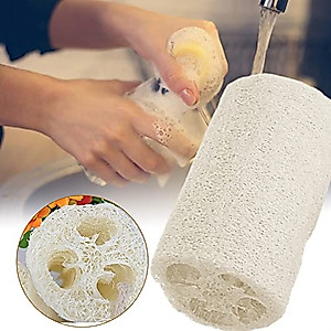 INGVY Dry Brushing Body Brush Natural Loofah Sponge Natural Loofah Sponges Exfoliator Scrubber Body Dead Skin Remover Bathroom Kitchen Accesories