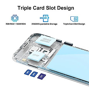 DOOGEE X97 Android 12 Smartphone,6.0" HD Screen,Dual 4G Unlocked Android Phones,AI Double Camera,Triple Card Slots,4200mAh Battery,3GB+16GB Unlocked Phones,Face Unlock Phone-Green