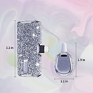 iWALK Small Portable Charger Power Bank 4500mAh Ultra-Compact Cute Shiny Battery Pack Compatible with iPhone 14/14 Plus/14 Pro Max/13/13 Mini/13 Pro Max/12/12 Mini/12 Pro/11/XR/XS/X/8/7/6, Silver