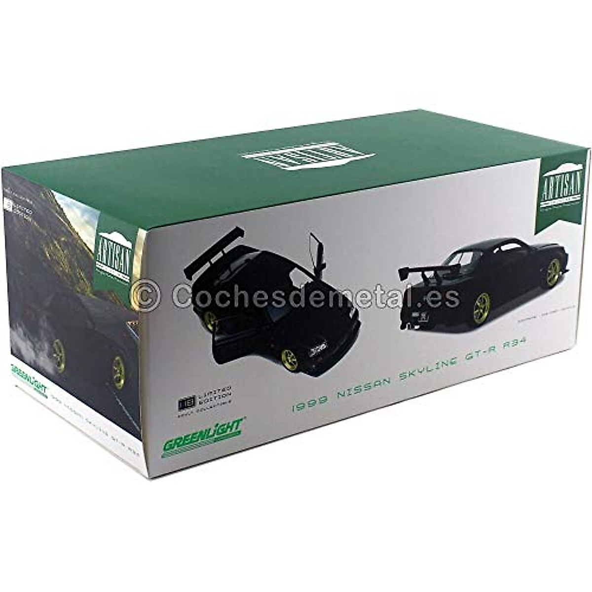 Greenlight 19030 1999 Nissan Skyline GT-R (R34), Black