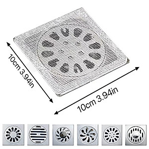 20/30/50PCS Pack Einweg Filterflicken, Disposable Filter Patches for Drain, Disposable Shower Drain Hair Catcher Mesh Stickers for Shower Bathroom, Laundry, Bathtub, Kitchen, Sink (20pcs)