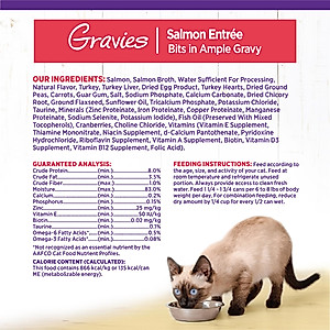 Wellness Complete Health Gravies Natural Grain Free Wet Canned Cat Food, Salmon Entree in Ample Gravy, 5.5 Ounces (Pack of 12)