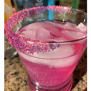 Snowy River Pink Cocktail Rimmer - Naturally Colored Pink Cocktail Sugar, Beverage Rimmer, Margaritas, Kosher (3oz Pink)