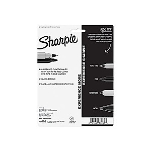 SHARPIE 33861Pp Twin-Tip Permanent Marker, Fine/Ultra-Fine Bullet Tips, Assorted, 8/Set