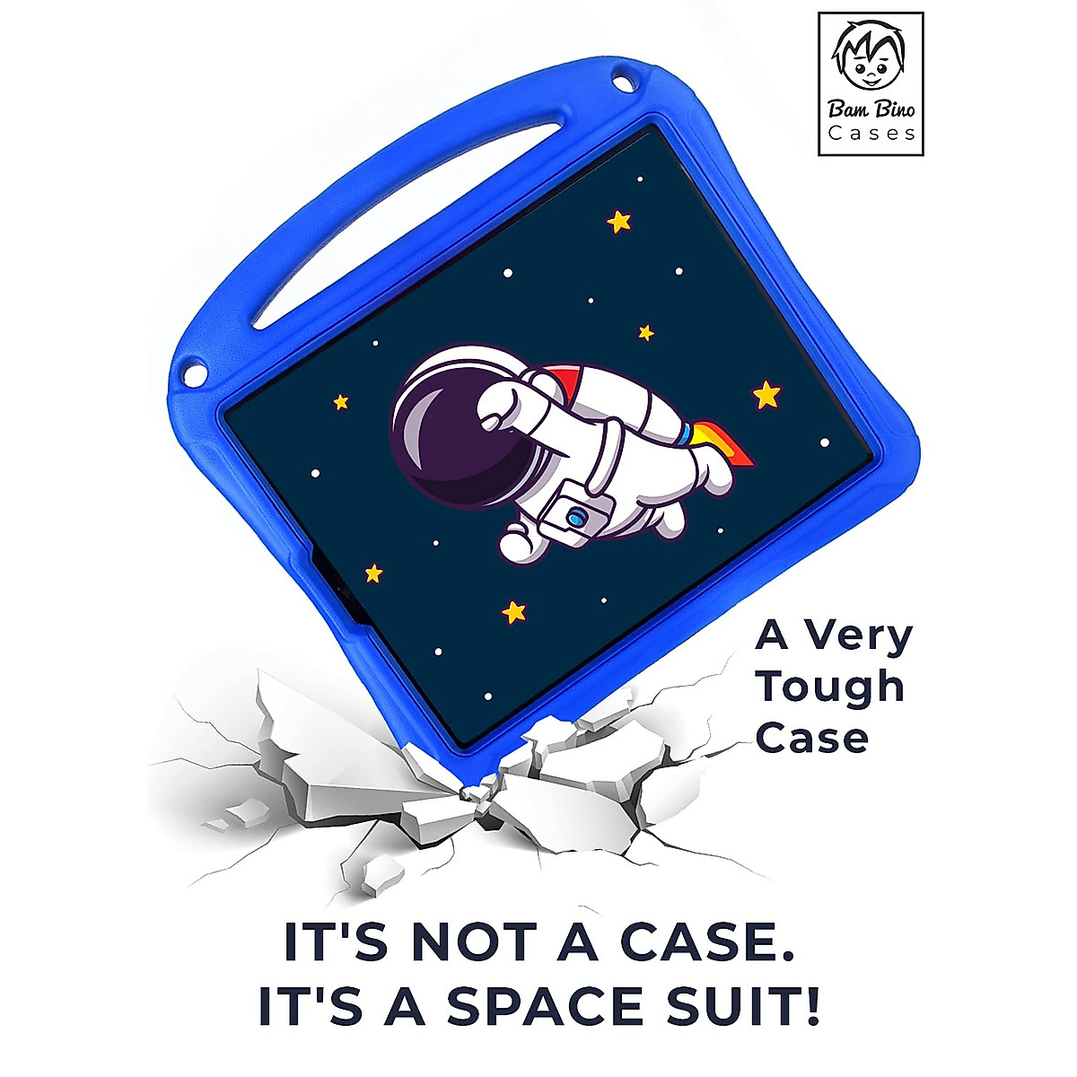 Bam Bino Space Suit - iPad 11 Pro Case, iPad Pro 11 Case for Kids, iPad Air 10.9 Case, iPad Air 5/ 4 Case, 2022 iPad Pro Case, iPad Air 4th Generation Case Kids, iPad Case Pencil Holder