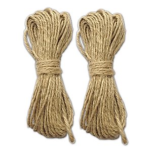 LWR CRAFTS Jute Rope 2.5mm 90ft Natural for Small Clothespins