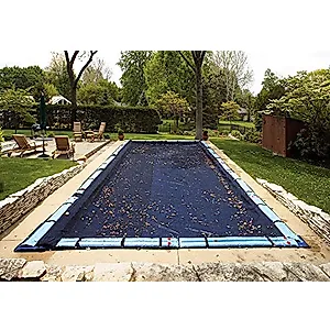 Blue Wave BWC564 20-ft x 40-ft Rectangular Leaf Net In Ground Pool Cover,Black