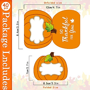 40 Thanksgiving Table Place Cards - Folding Pumpkin Thanksgiving Table Cards Table Setting Name Cards Fall Pumpkin Buffet Cards are perfect for family dinners Halloween, and fall events.