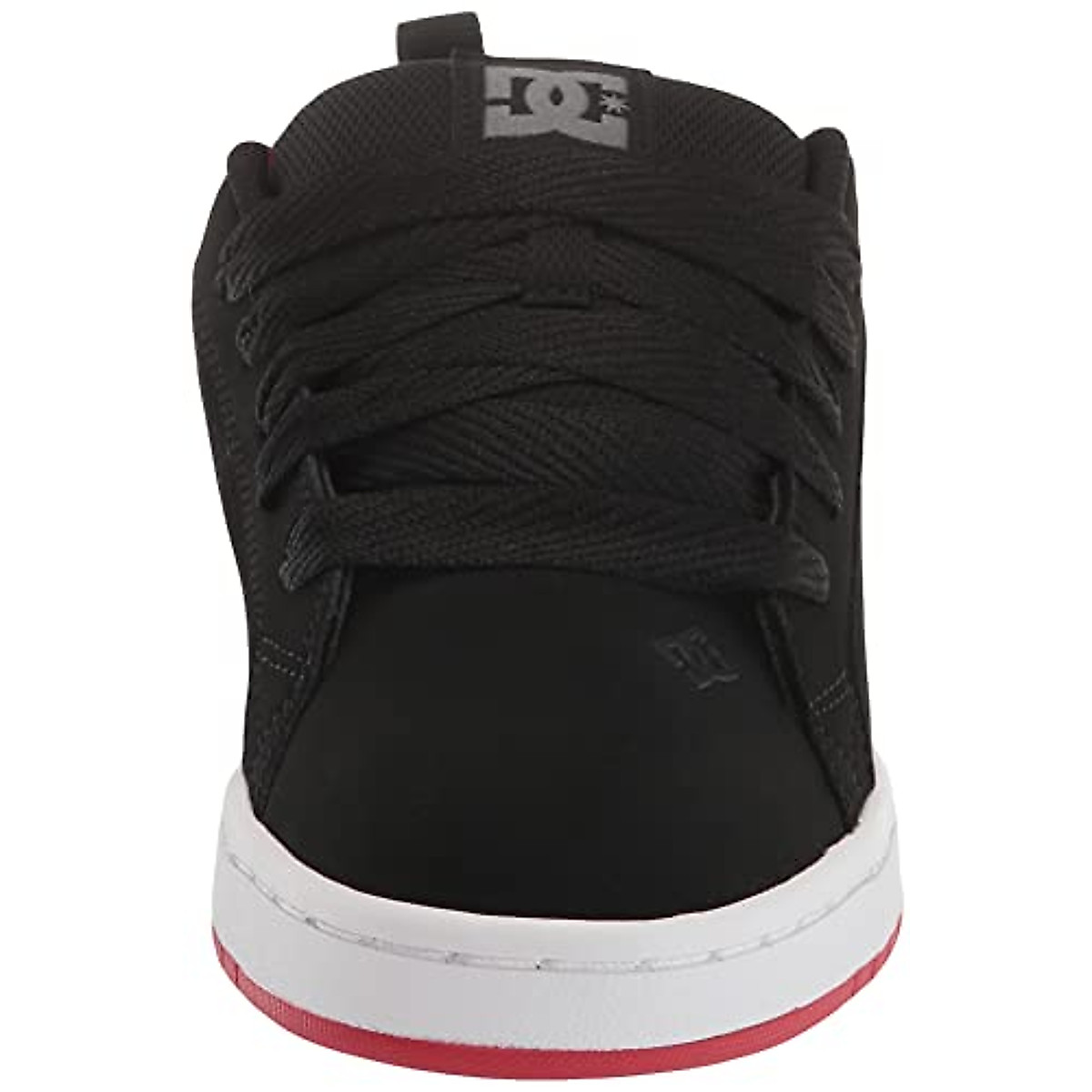DC Shoes Men's Court Graffik Casual Low Top Skate Shoe Sneaker, Black/Grey/RED, 11