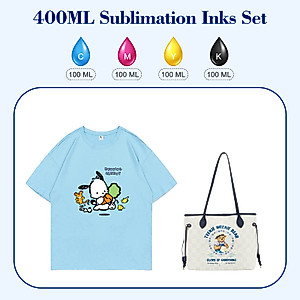 Pristar Sublimation Ink for EPS Ecotank ET 2803 ET-2850 ET-8550 ET-2800 ET 2720 ET 2760 ET-15000 ET-3760 4800 ET-2400 ET-2750 ET-5170 400ml Supertank Printer Autofill Ink for Sublimation Transfer
