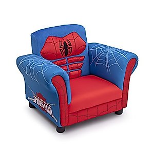 Delta Children Figural Upholstered Chair, Marvel Spider-Man (Blue, Red)