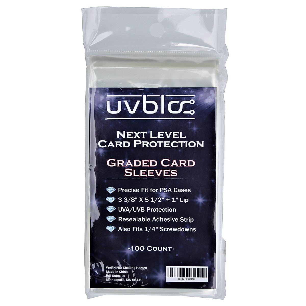 PSA Graded Card Bags Sleeves (100 Count) Soft Holders for Trading Baseball Sports Slabs