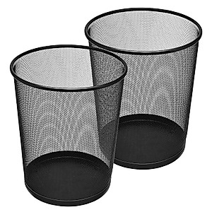 Amazon Basics Mesh Waste Basket, 2-Pack