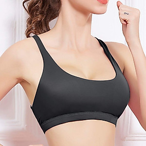 Women Bra,JFLYOU Sale Sports Cross Beauty Back Sports Bra Bodybuilding Bra Yoga Bras Running Underwear(Black,X-Large)