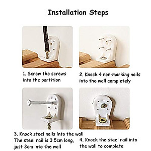 HomDSim 10 inch Bamboo Wall Shelves with Seamless Nail Creative Solid Wood Decorative 3 Pack Shelf Floating Storage Shelves for Kitchen Living Room Bathroom