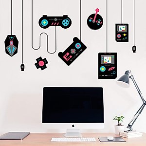 Gamer Wall Decals-Posters for Boys Room,Gamer Room Colorful Stickers for Boys,Nursery Kids Room Décor, Removable Wall Vinyl Decal Game Stickers