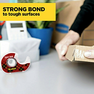 Scotch Super-Hold Tape, 4 Rolls, Transparent Finish, 50% More Adhesive, Trusted Favorite, 3/4 x 650 Inches, Dispensered (4198)